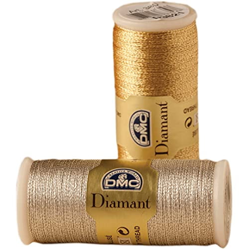 DMC Diamant Metallic Thread, 38.2yd, Light Gold - Walmart.com