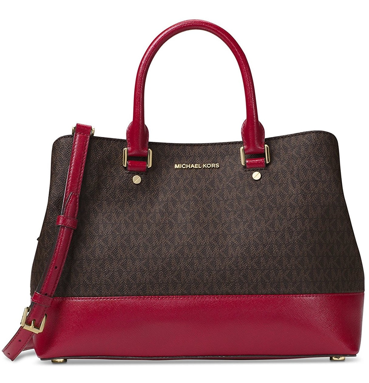 Savannah Large Satchel - Brown/ Charry - 30H6GS7S3B-965 - Walmart.com