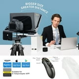 ILOKNZI 16in Large Folding Teleprompter for 4-12.9in Tablets with Angle ...