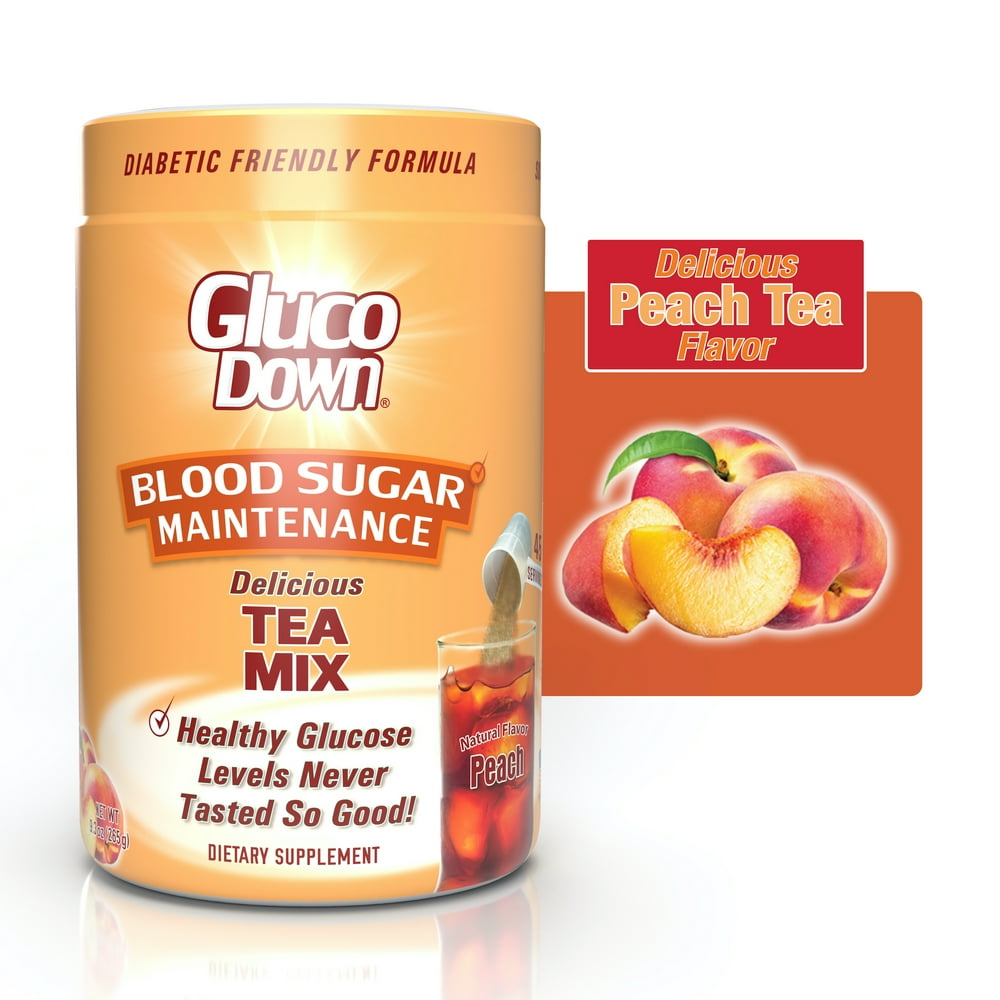 GLUCODOWN Peach, Diabetic Friendly Tea Mix, Value-Size - Walmart.com ...