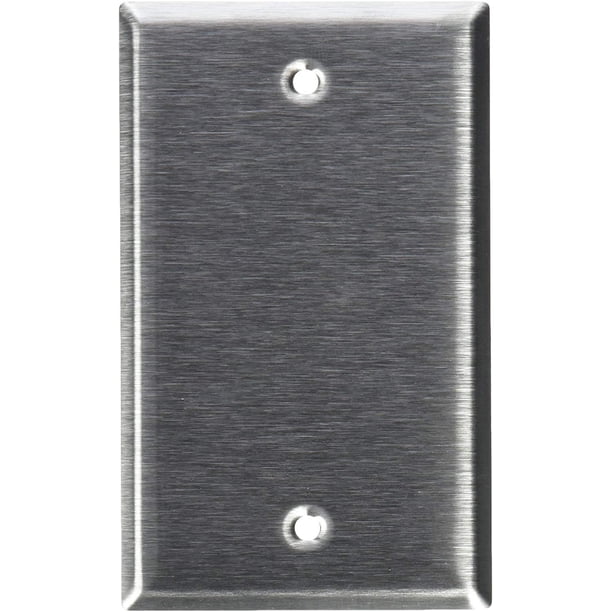 Leviton 84014 1-Gang No Device Blank Wallplate, Standard Size, Box ...
