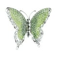 DecMode Green Metal Butterfly Wall Art - Indoor Outdoor Whimsical ...