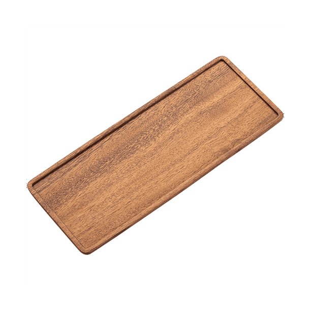 Qtmnekly Walnut Wood Serving Tray Square Rectangle Tea Coffee Snacks ...