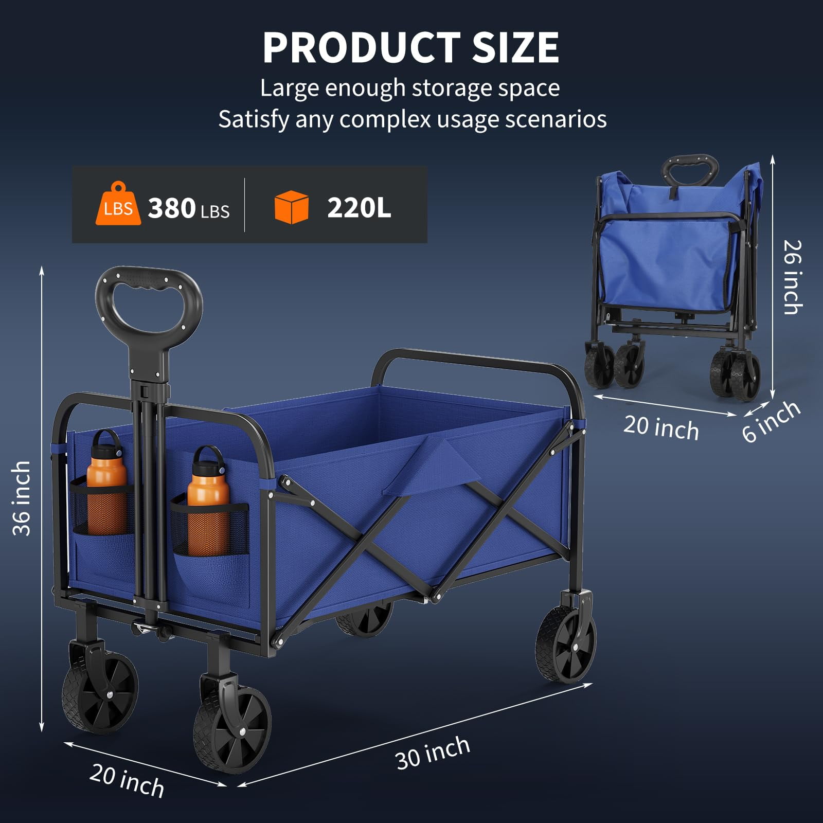 Click here for Dsstyles 380lbs Capacity Folding Utility Wagon Car... prices