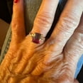 Bi-Color Tourmaline Cushion-Cut Ring Watermelon Tourmaline Doublet with ...