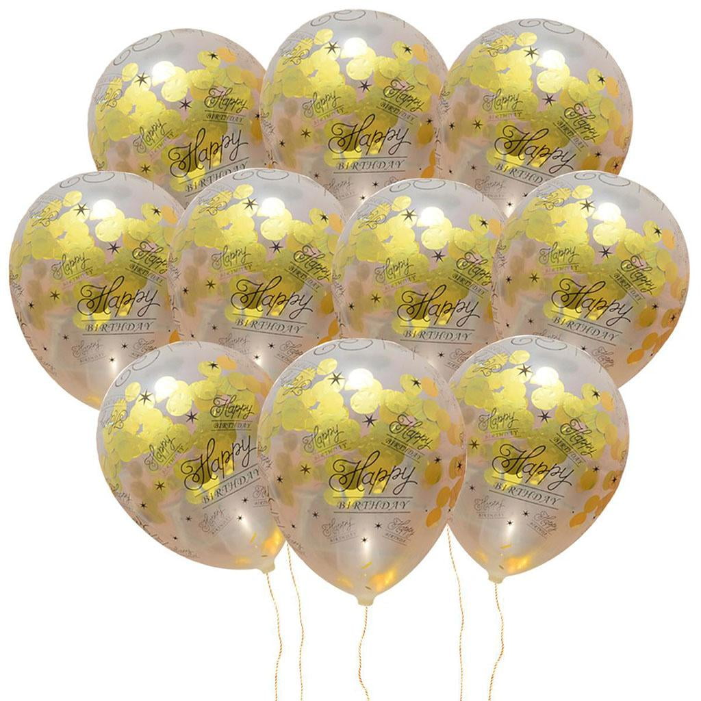 10 Pack Party Balloons Numbers Balloon for Wedding Xmas Decor Party ...