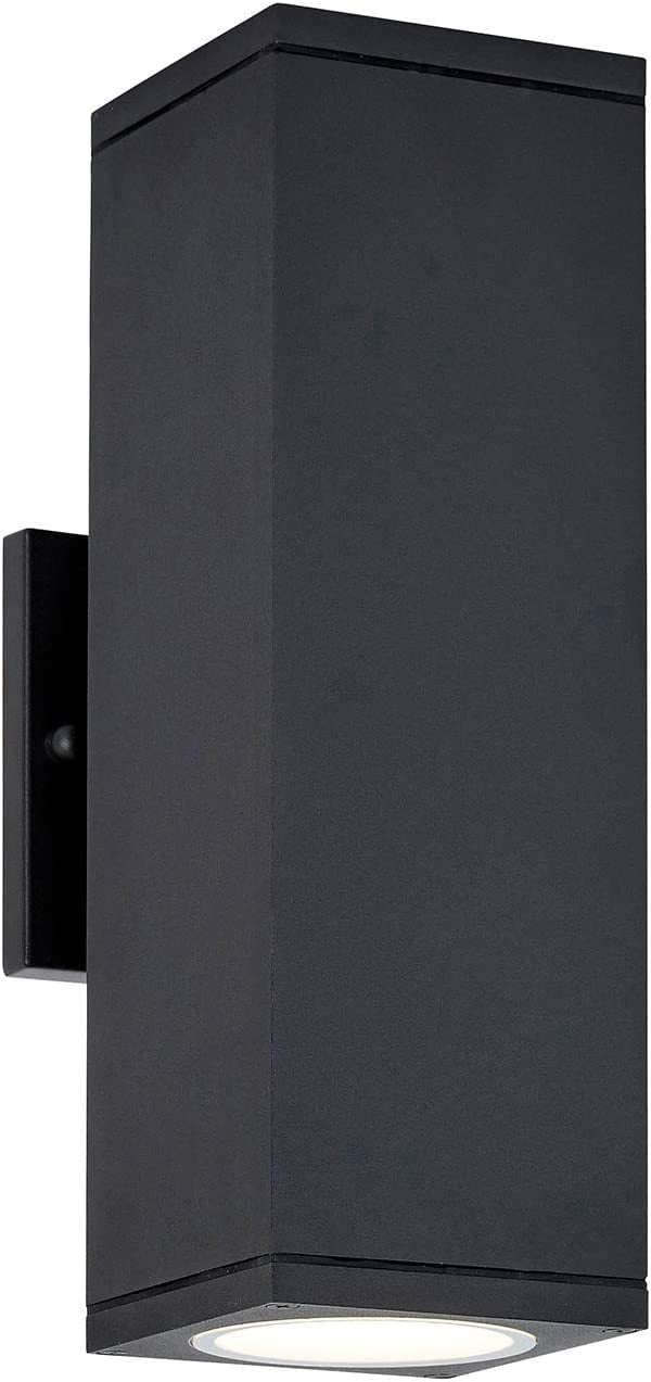 Hamilton Hills 8" Up or Down Outdoor Rectangular Black LED Wall Light ...