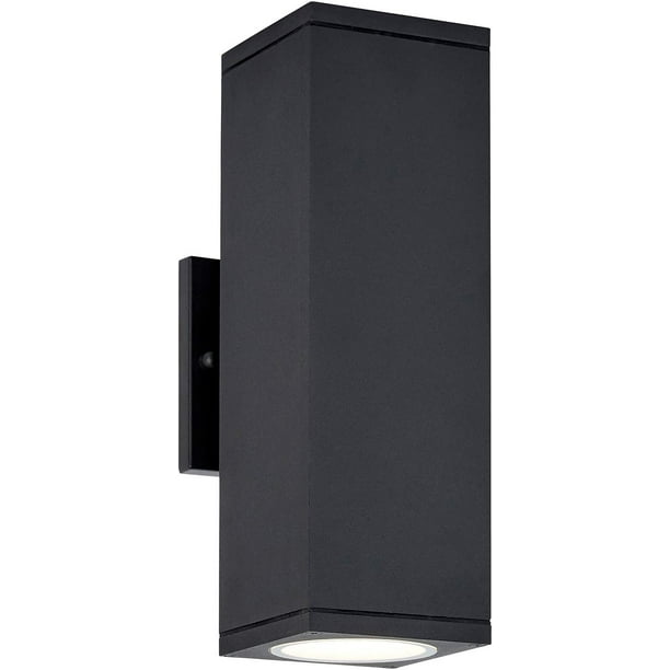 Hamilton Hills 8" Up or Down Outdoor Rectangular Black LED Wall Light ...