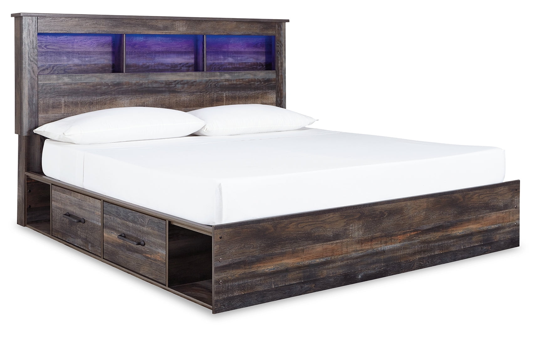 Drystan King Bookcase Bed with 4 Storage Drawers - Walmart.com