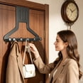 6 Hooks Over Door Hooks 16.14 x 8.27 Inch No Drill Silent Use, Carbon ...