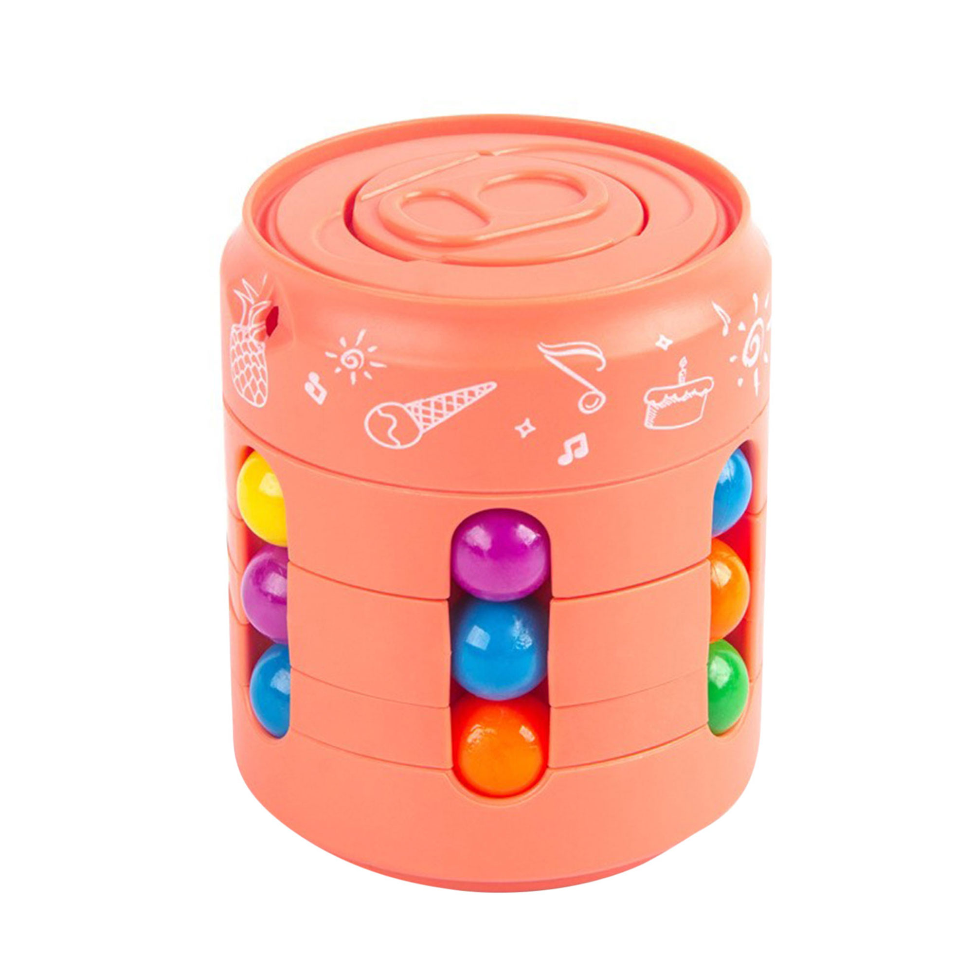 Fortune Fidget Toy Can Cube Top Magic Colorful Beans Finger Spinning ...