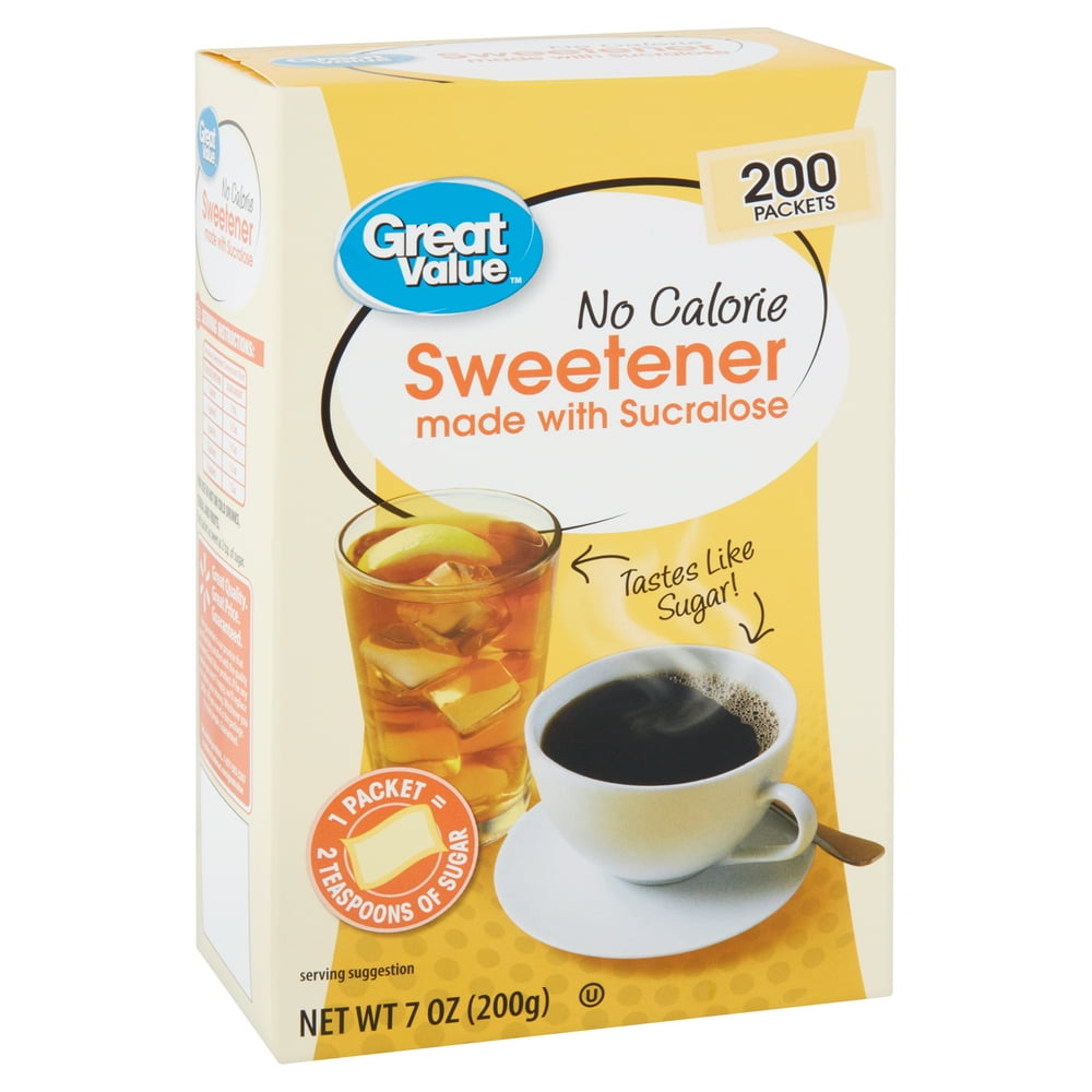 Great Value No Calorie Sweetener, 200 count, 7 oz - Walmart.com ...