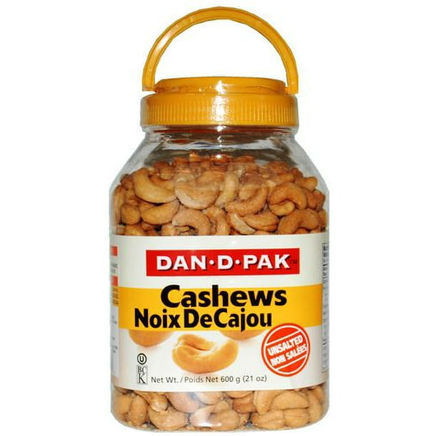 Dan-D-Pak Unsalted Cashews, 600 g - Walmart.ca