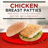 Banquet Chicken Breast Patties, 9g Protein per Serving, Frozen Meal, 24 ...