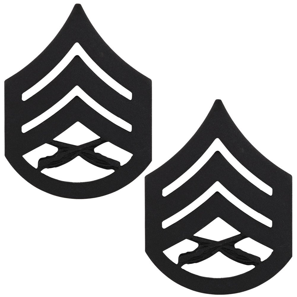 Marine Corps USMC chevron black Scratch Resistant SSGT Staff Sergeant E ...