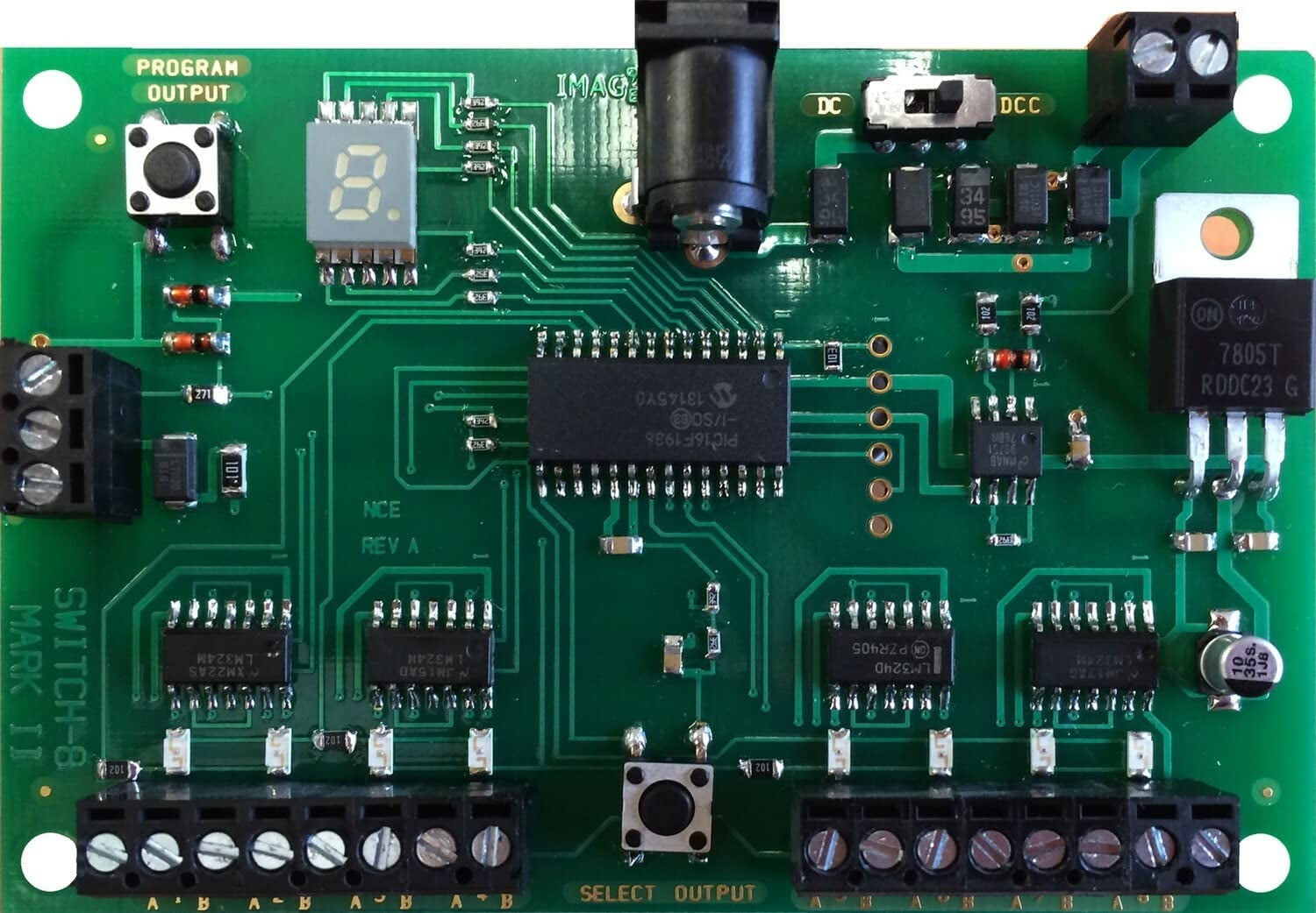 NCE 5240152 Button Board for Switch-8 Mk2 DCC Accessory Decoder ...