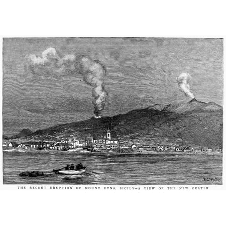 Sicily: Mount Etna, 1886. /Nthe Recent Eruption Of Mount Etna, Sicily ...