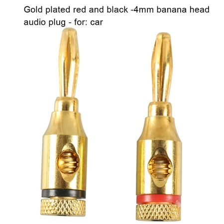 1 Set Banana Plugs Gold Plated Sturdy Speaker Wire Connector Stereo ...