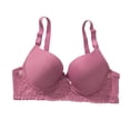 ATOYSOY Push Up Bra Comfortable Lace Spliced Underwire Bra Adjustable ...