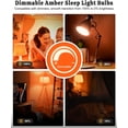 Amber Light Bulbs, Blue Light Blocking, 8W 60 Watt Equivalent, 1600K ...