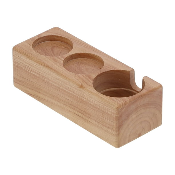 Coffee Accessories,3‑Hole Composite Wood Coffee Coffee Tamper Stand ...
