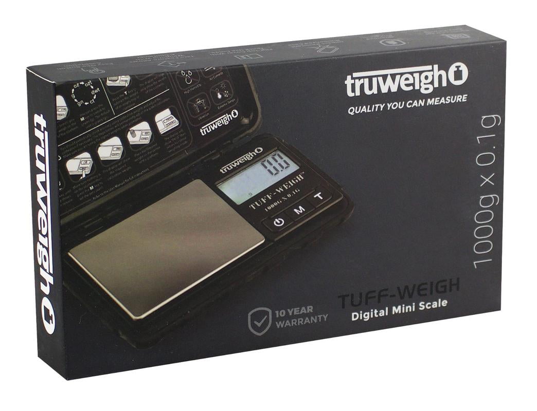 Truweigh Tuff-Weigh Mini Scale - 1000g x 0.1g / Black & Blac - Walmart.com