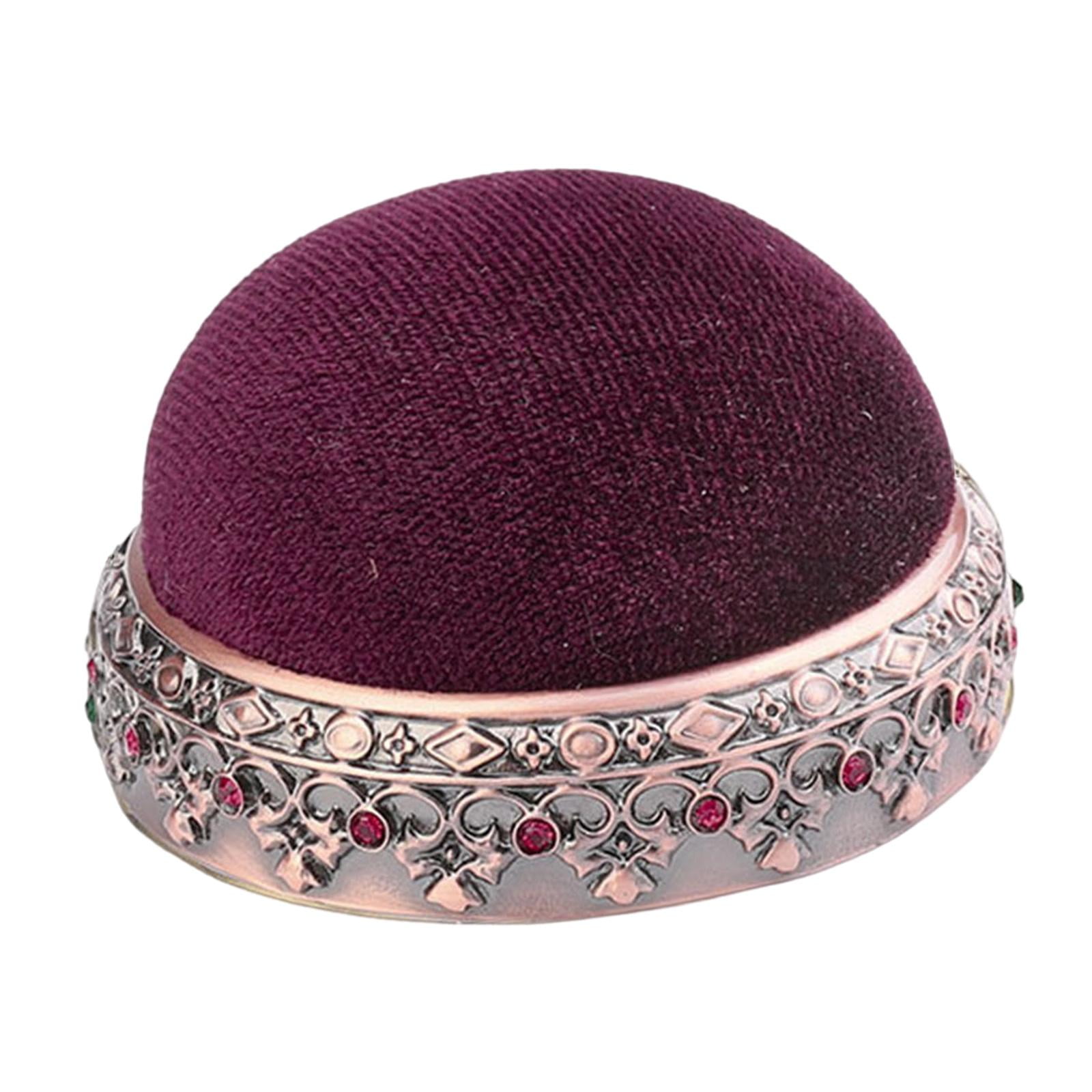 Round Sewing work Pin Cushion Retro DIY Handcraft Tool pin Holder Pin ...