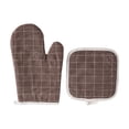 Coffee Oven Mitts and Pot Holders Set 2 Pieces Heat Resistant Kitchen ...