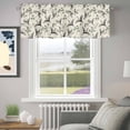 Art Crane Valances for Windows, Classic Grey Bird Motifs Green Branches ...