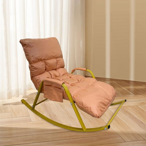 Mecedora con respaldo tapizado, silla planeadora para Patio, balcón ...