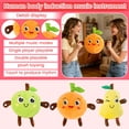 QLUEWX Fruit Sensor Musical Plush Toy, 11" Pear Interactive Motion ...