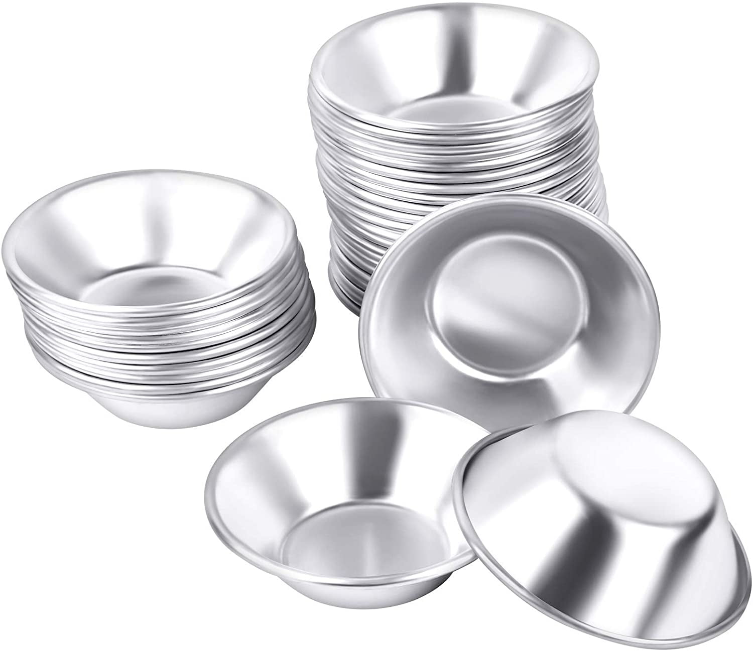 Egg Tart Mold, 35 Pack Puto Molds Tin Pans Aluminum Pie Cupcake Cake ...