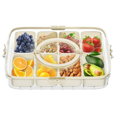 capino Snack Container - Appetizer Display Dish, Double Layer Snack ...
