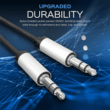 3.5mm Audio Cable Nylon Braided Aux Cord Male to Male Stereo Hi-Fi ...