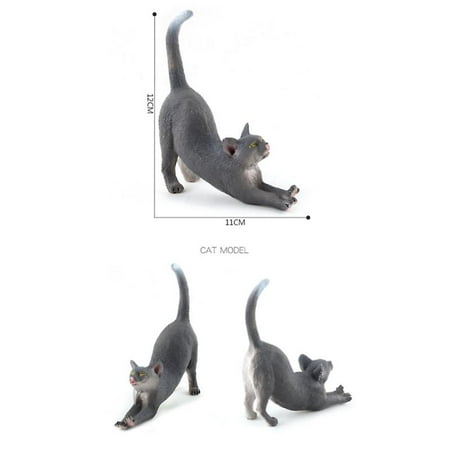 FANCEYE,Miniature Farm Cat Figurines Educational Animal Model Figures ...