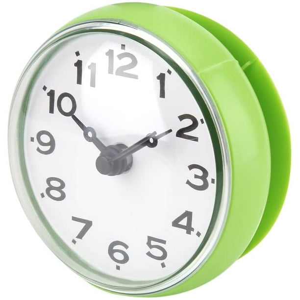 Mini Waterproof Clock Electronic, Sucker Wall Clock Portable Bathroom ...