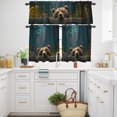 3 Piece Kitchen Curtains and Valances Set Funny Peeking Bears Cafe ...