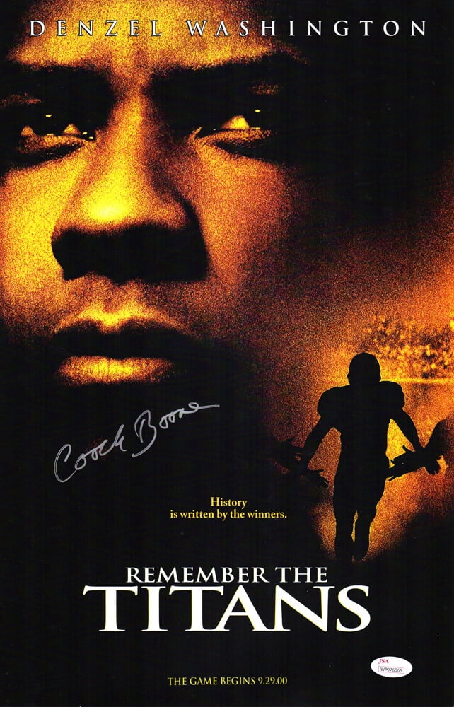 Coach Herman Boone Signed Remember The Titans 11x17 Movie Poster (JSA ...