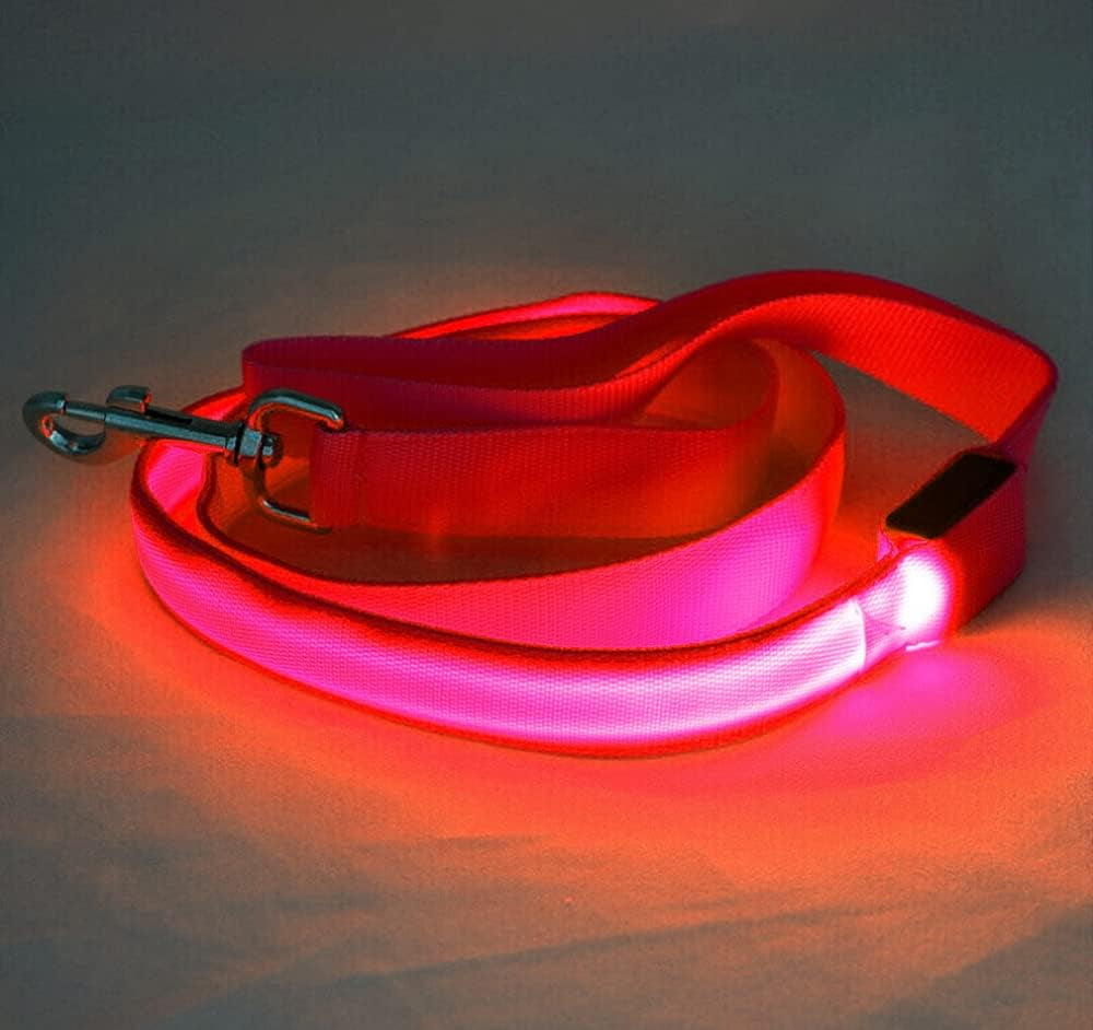 LINLIN LED Dog Leash, Light Up Dog Leash USB Light UP Rechargeable ...