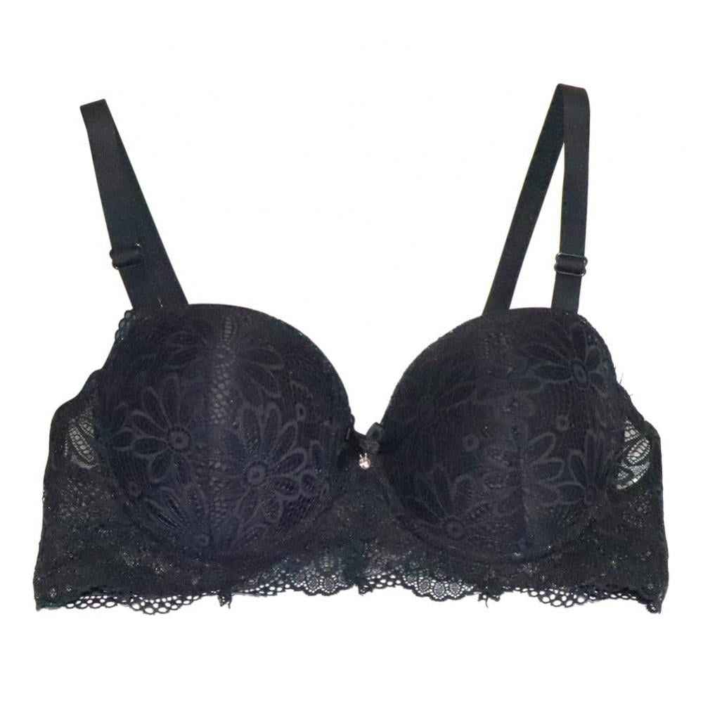 Women's Sexy Half Cup Lace Bra Underwired on Gathered Anti-exterior ...