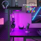 Bestier 52 inch Office Gaming Desk with LED Lights, Shelves & Storage ...