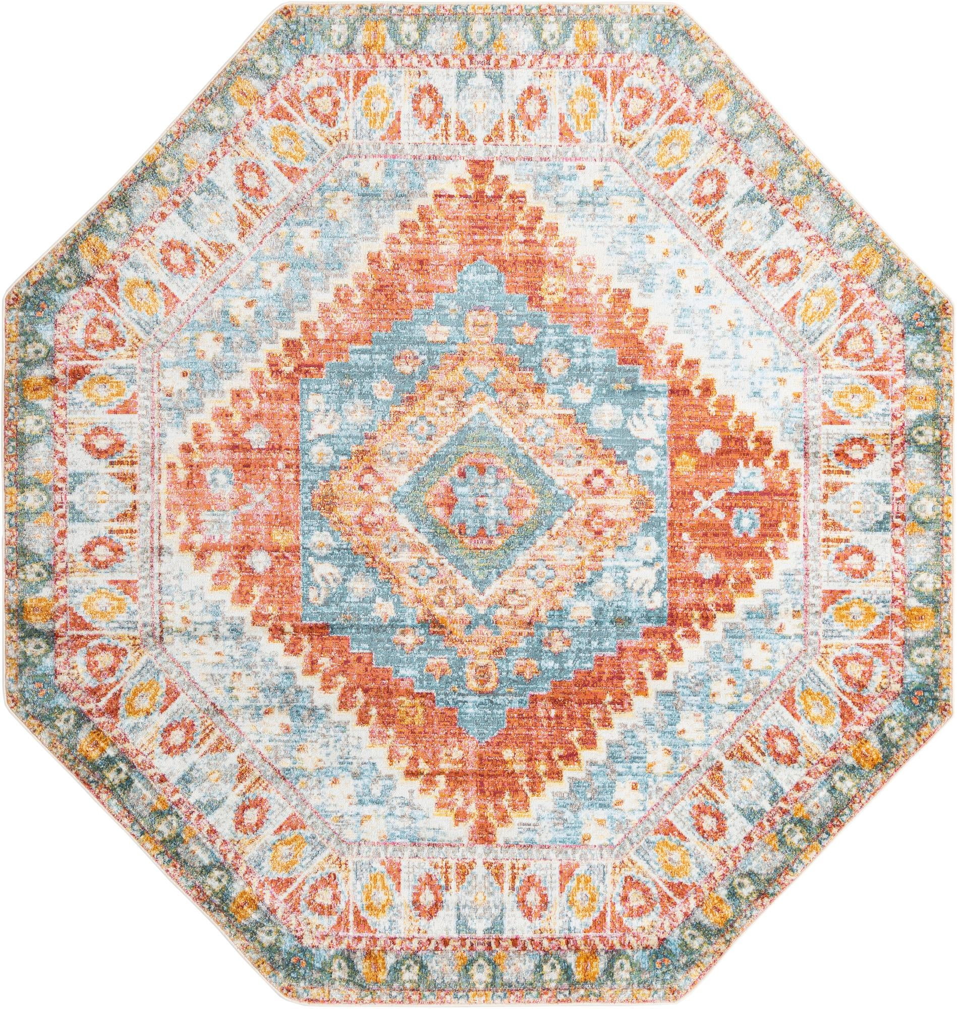 Rugs.com Paragon Collection Rug – 8 Ft Octagon Salmon Medium-Pile Rug ...