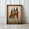 ARTVORA Vintage American Flag Wall Art, Patriotic Decor for ...