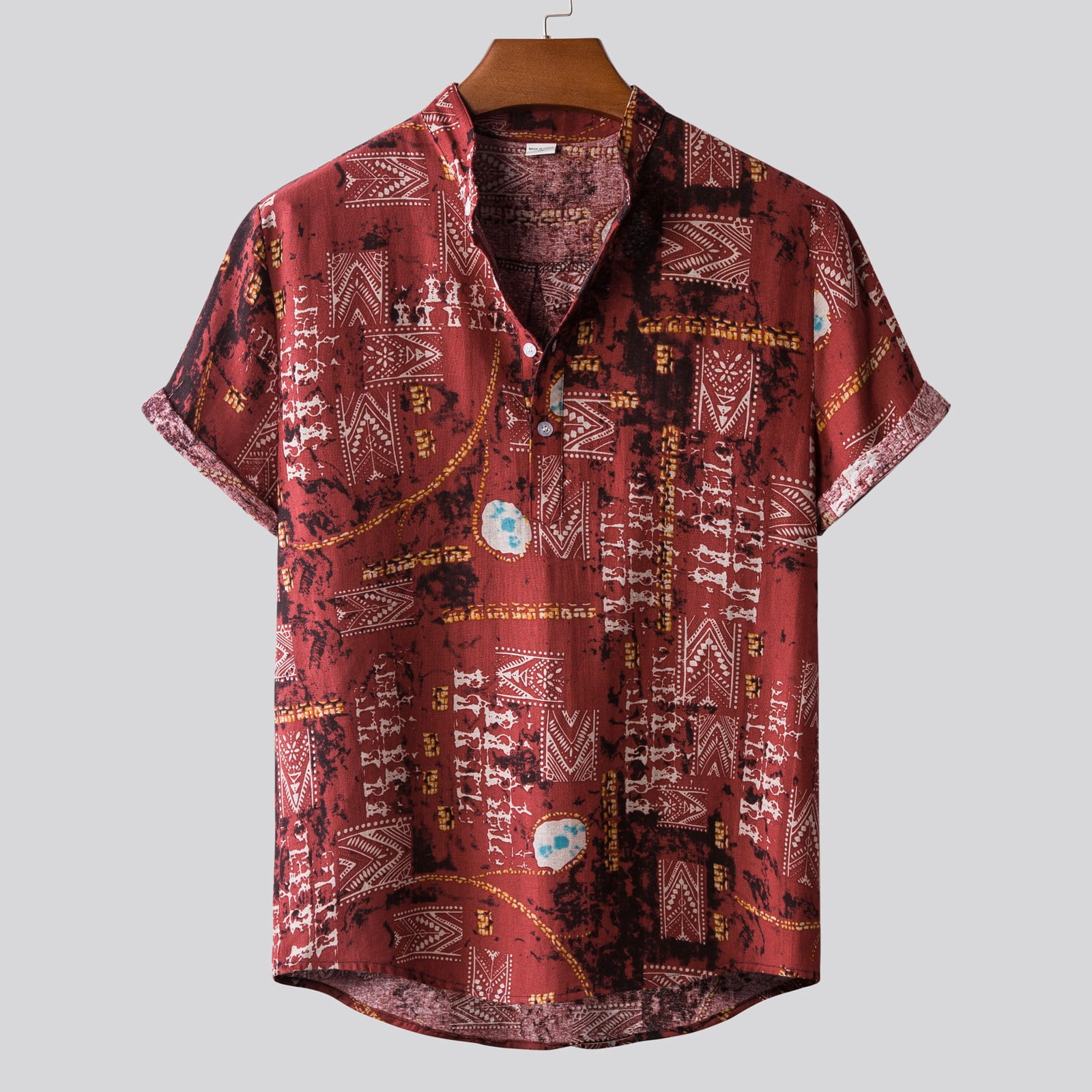 Click here for Tihlmk Mens Tshirts Mens Linen Ethnic Short Sleeve... prices