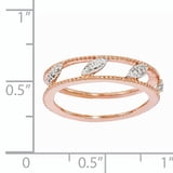 Diamond Sterling Silver Rose Gold-Plated Jacket Ring - Walmart.com