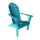Mainstays Wood Outdoor Adirondack Chair, Turquoise Blue Color - Walmart.com