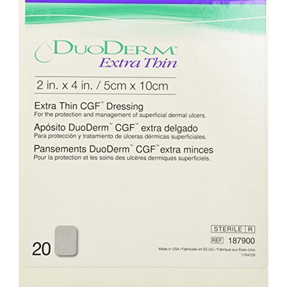 DuoDerm convatec Extra Thin sterile dressing 2" x 4", Box of 20 ...