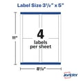 Avery Shipping Labels, Sure Feed, 3-1/2" x 5", 1,000 Labels (95935 ...