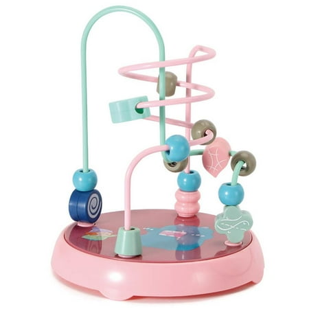 Xingzhi Kids Wooden Circles Bead Wire Maze Roller Toy Early Educational ...