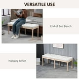 Free Shipping! HOMCOM 46" End of Bed Bench, Upholstered Bedroom Bench ...